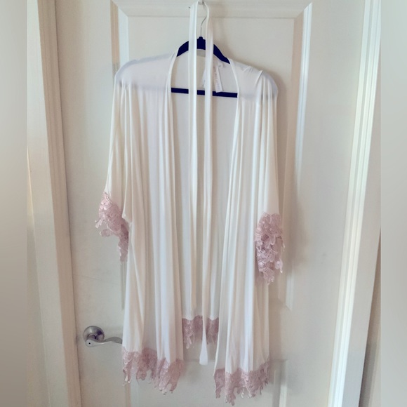 Plum Pretty Sugar | Jackets & Coats | Plum Pretty Sugar Robe Cream With ...